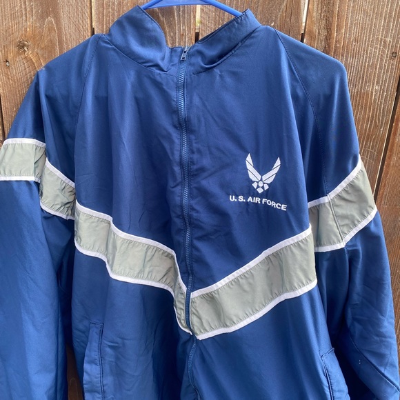 Jackets & Coats | Vintage Air Force Pt Jacket Windbreaker Reflective ...